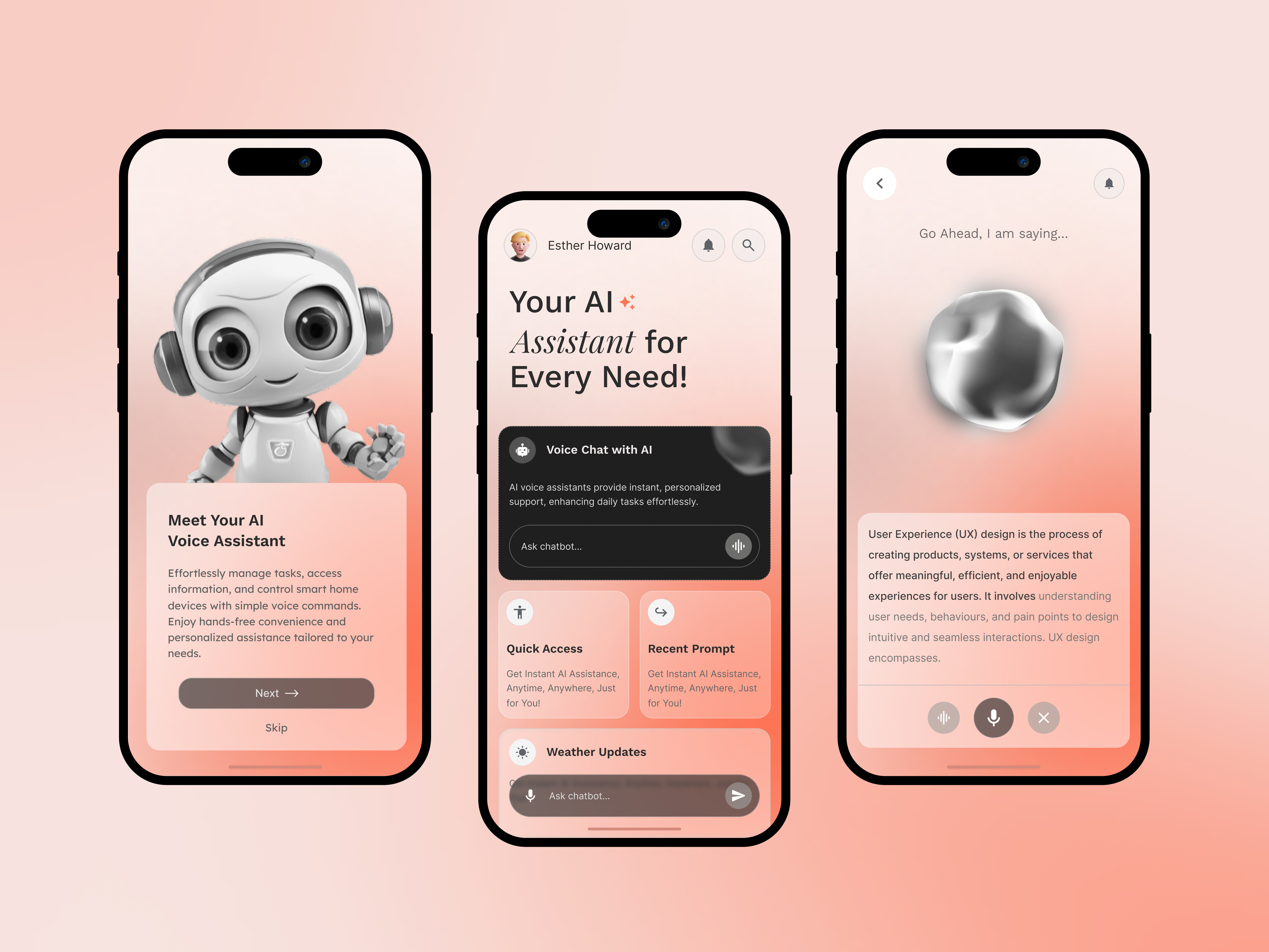 AI Assistant App Design - Mobile app Interface Design by Altamira ...