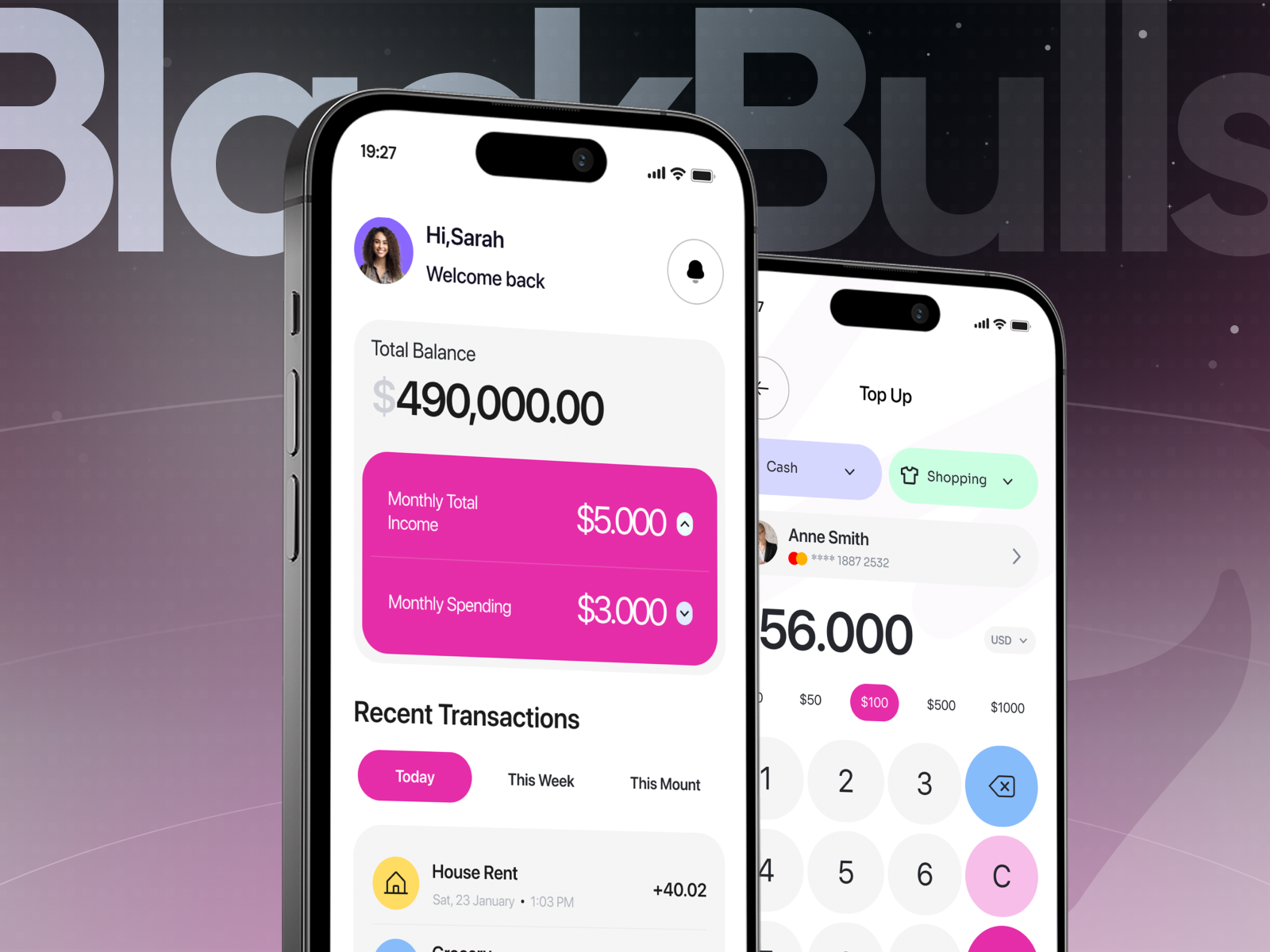 Digital wallet mobile application ui design by Black Bulls on Dribbble
