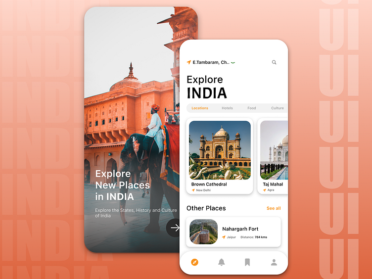 Exploring India | App UI Design by Theophorus Samuel on Dribbble