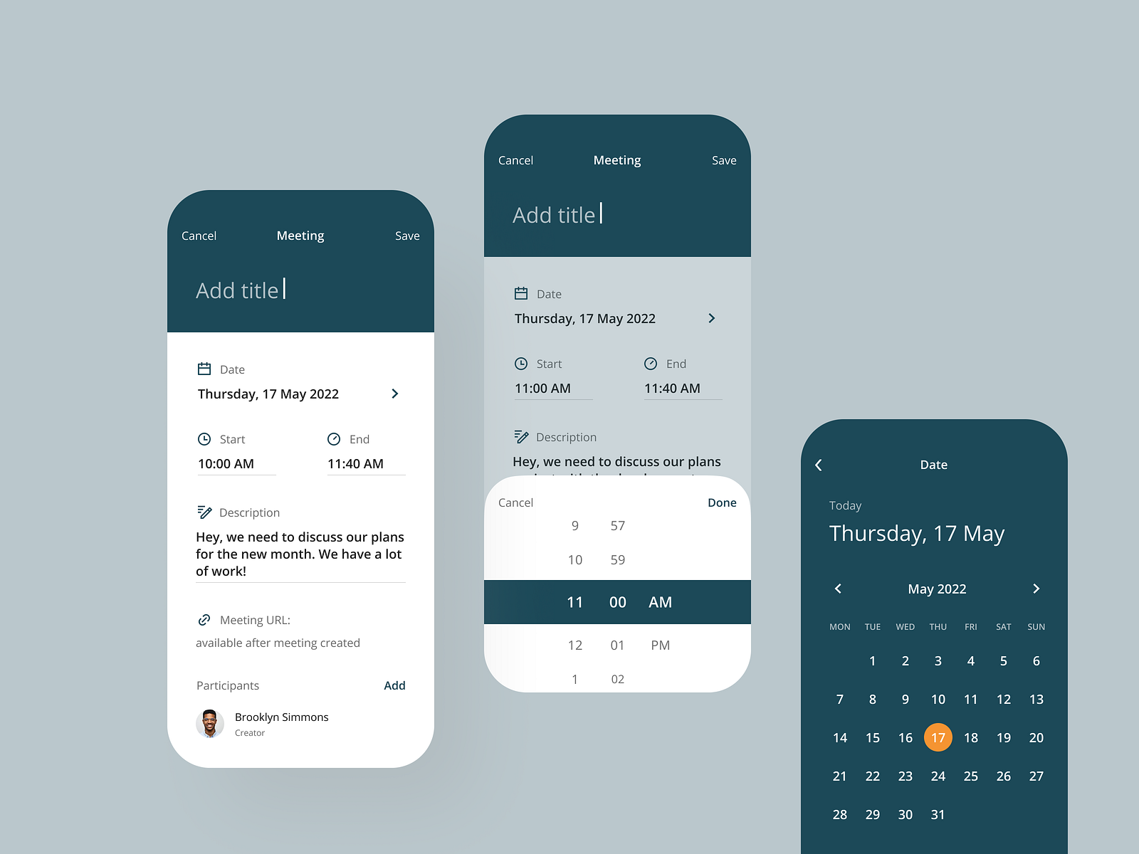 Meetings. Mobile App by Sasha Goncharova on Dribbble
