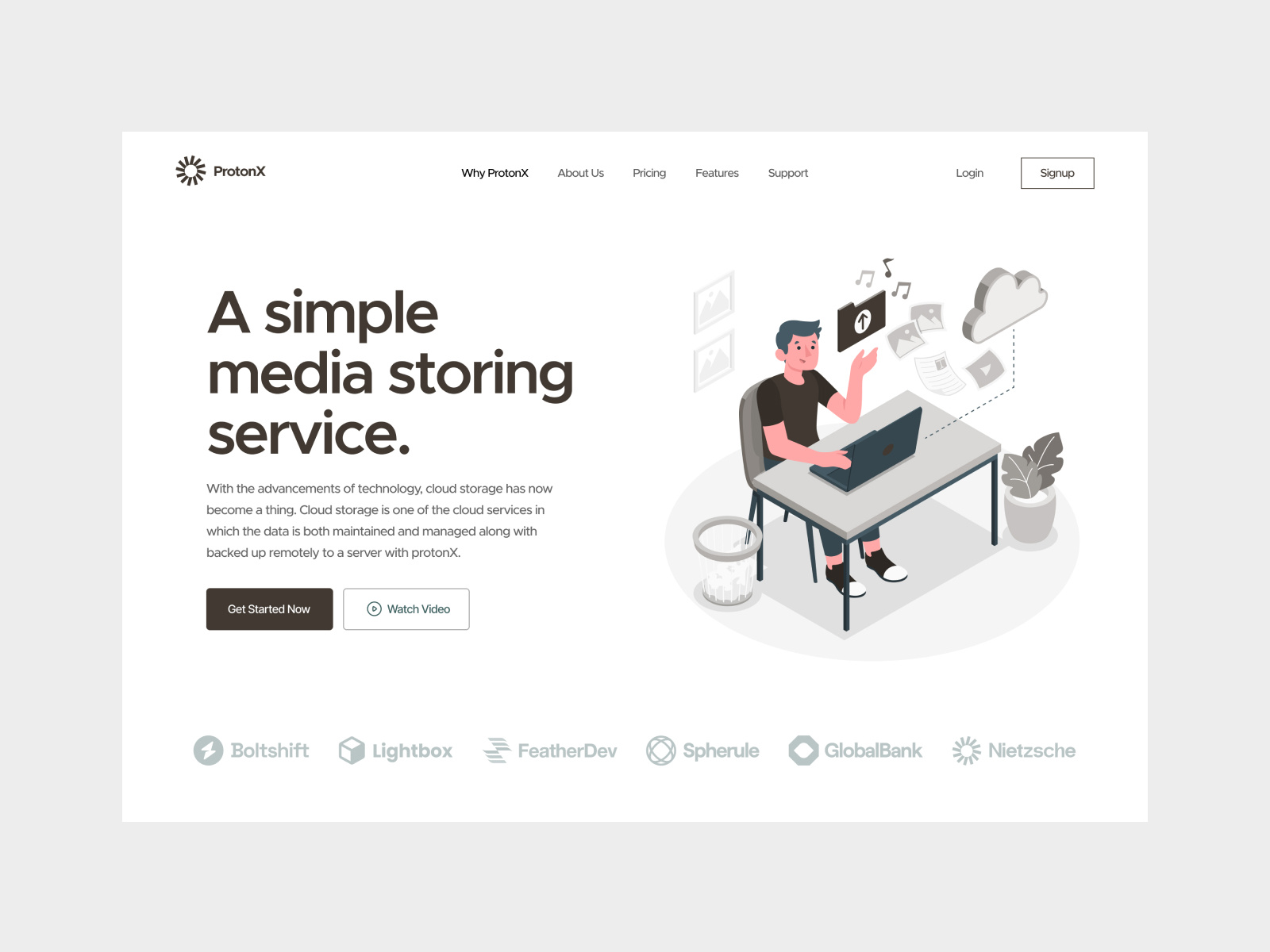 Cloud Storage Website Header. by Muhammad Akram on Dribbble