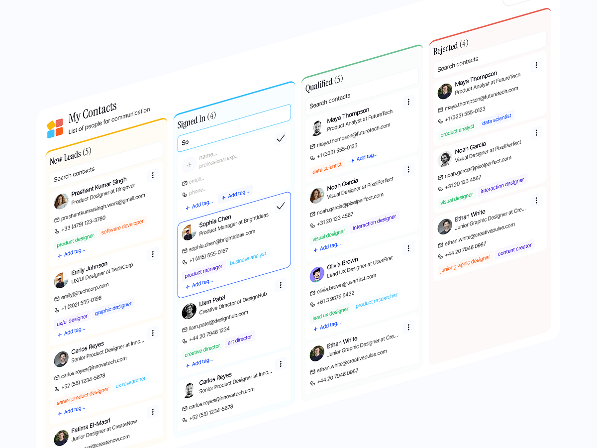 Segmented Contact Management - Designed for SaaS Speed & Clarity by ...