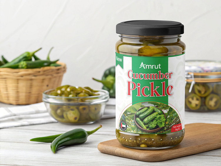 Cucumber Pickle Jar Label Design by GD Eusof on Dribbble