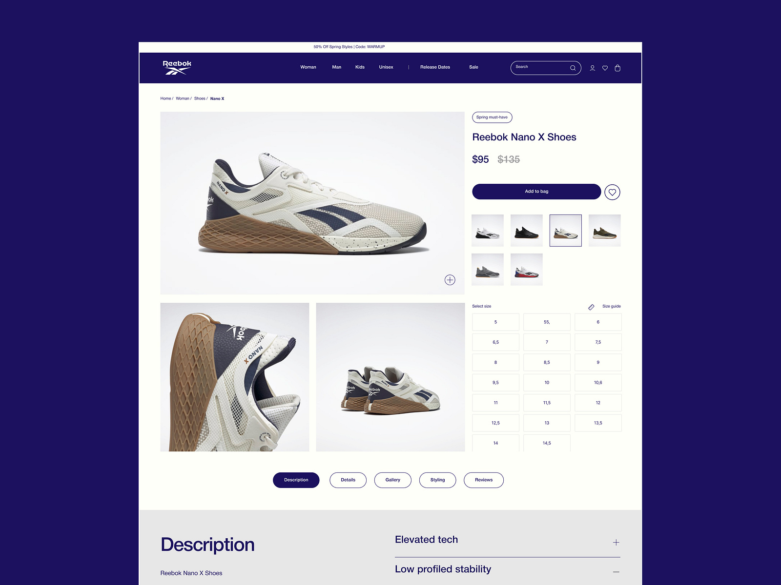 Reebok website redesign by Voypost on Dribbble