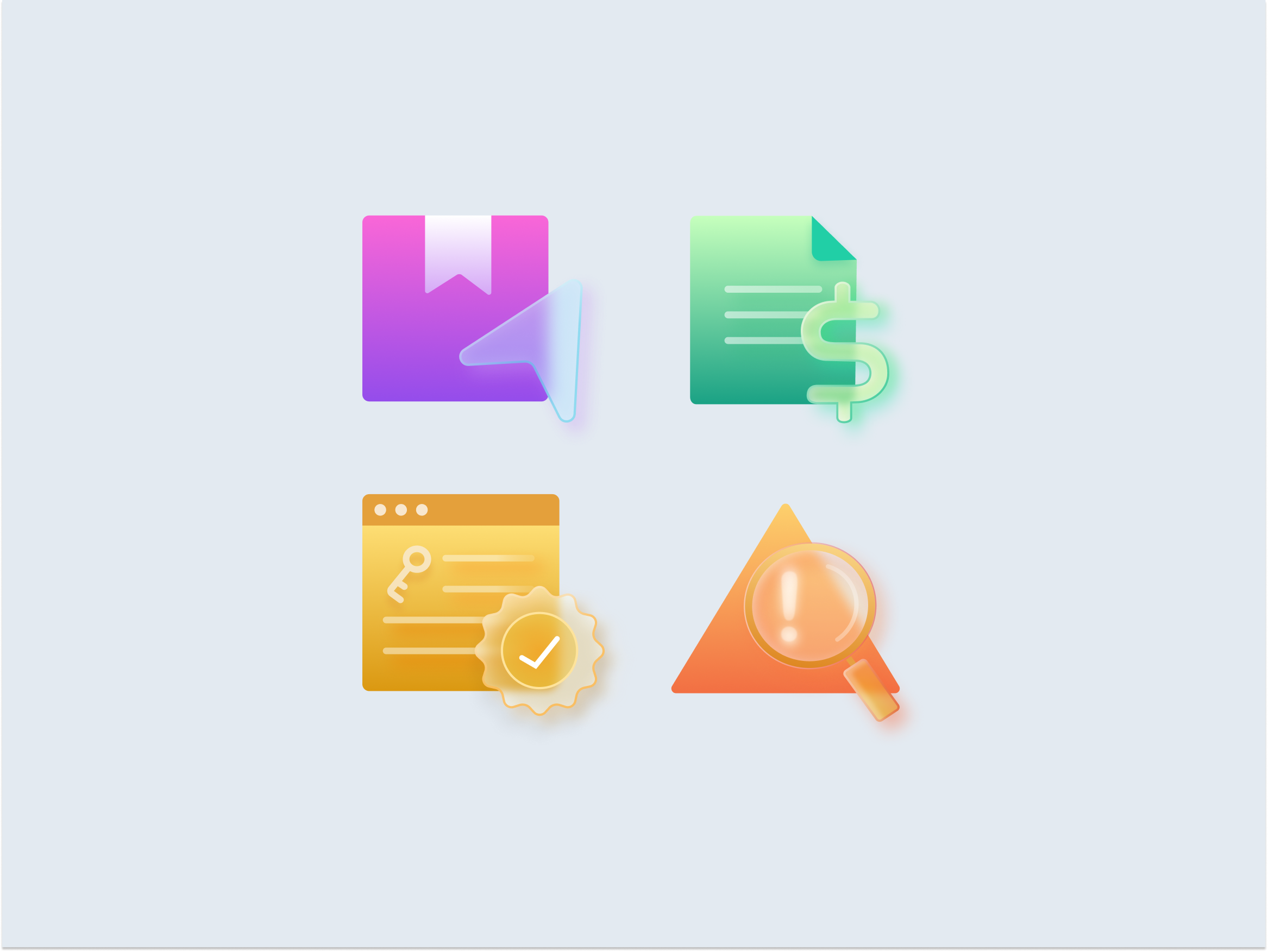 Glassmorphism Icon Set by Prerna Shaurya on Dribbble