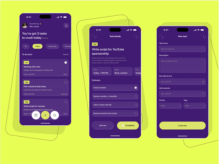To-Do List Mobile App Design by SHEIKH NAEEM on Dribbble
