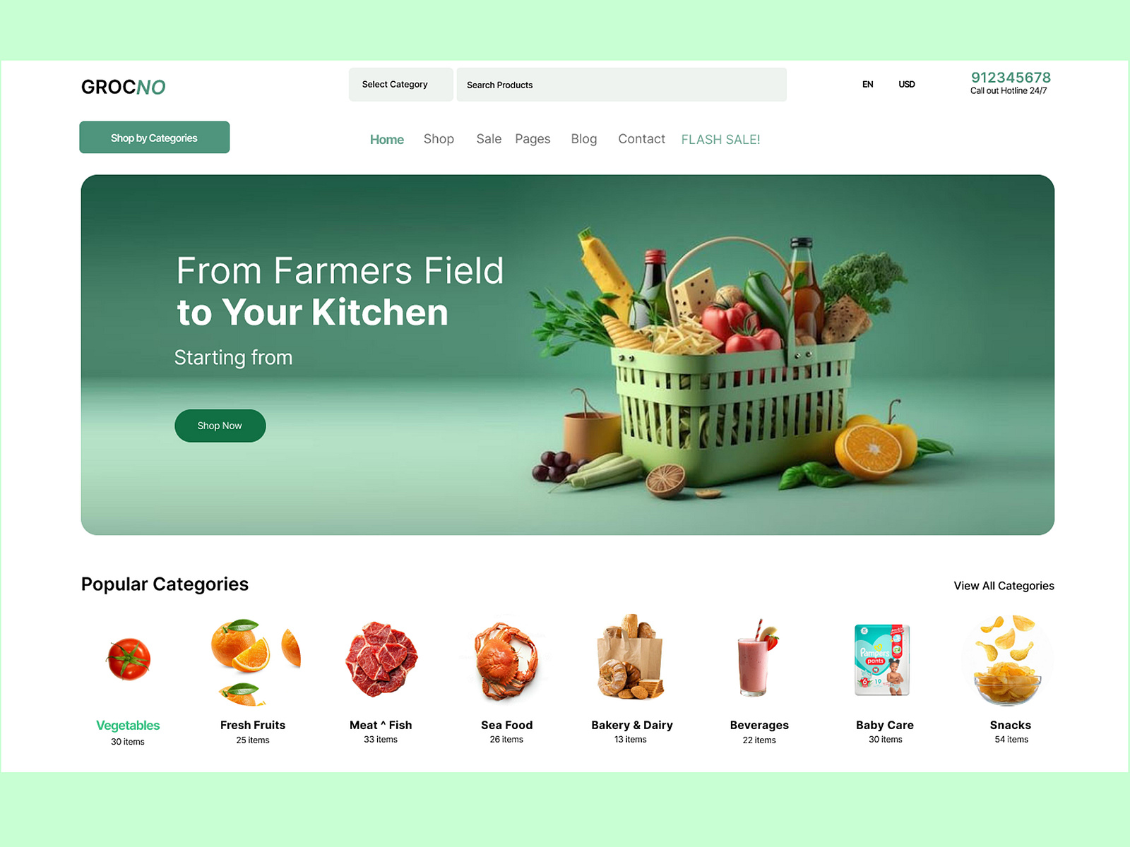 Grocery UI Design by mustakim mubin showdagor on Dribbble