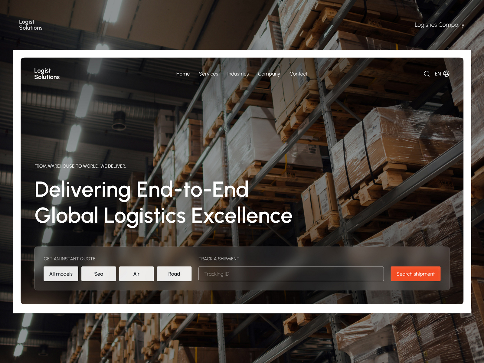 Web Design for Logistics Company by VALMAX on Dribbble