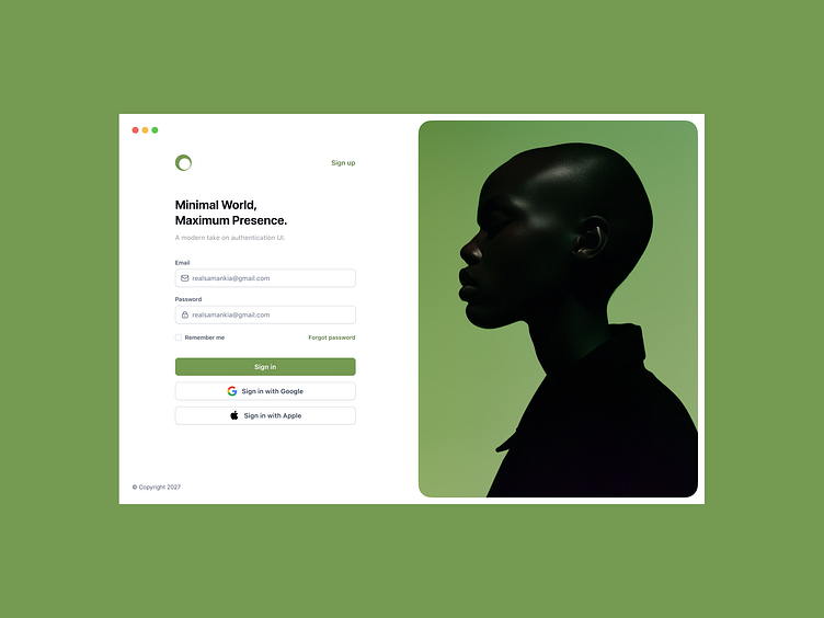 Bold Minimalism: Login Screen Exploration by Saman Kia on Dribbble