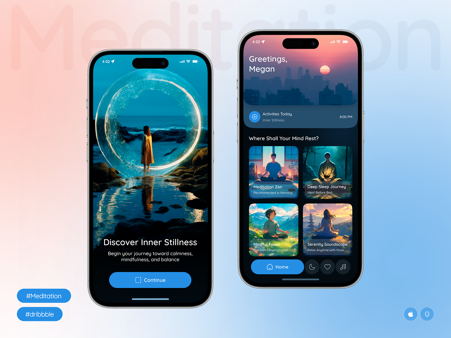 Meditation App Design Mobile App by Ruhul kabir on Dribbble
