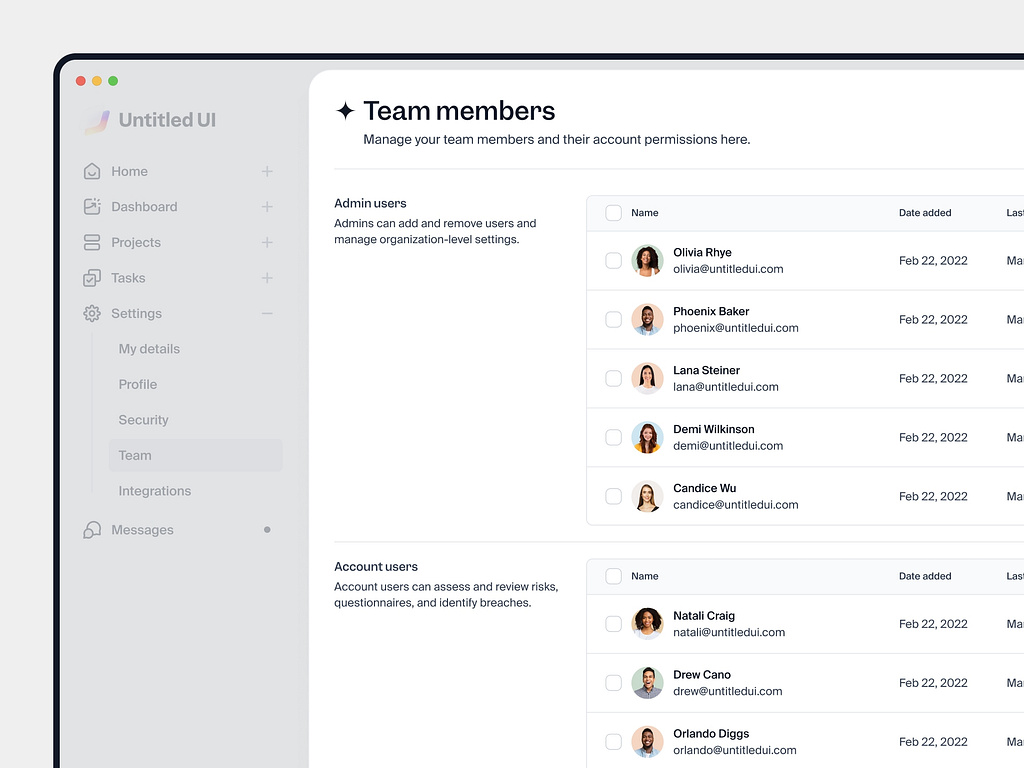 Team management — Untitled UI by Jordan Hughes® on Dribbble