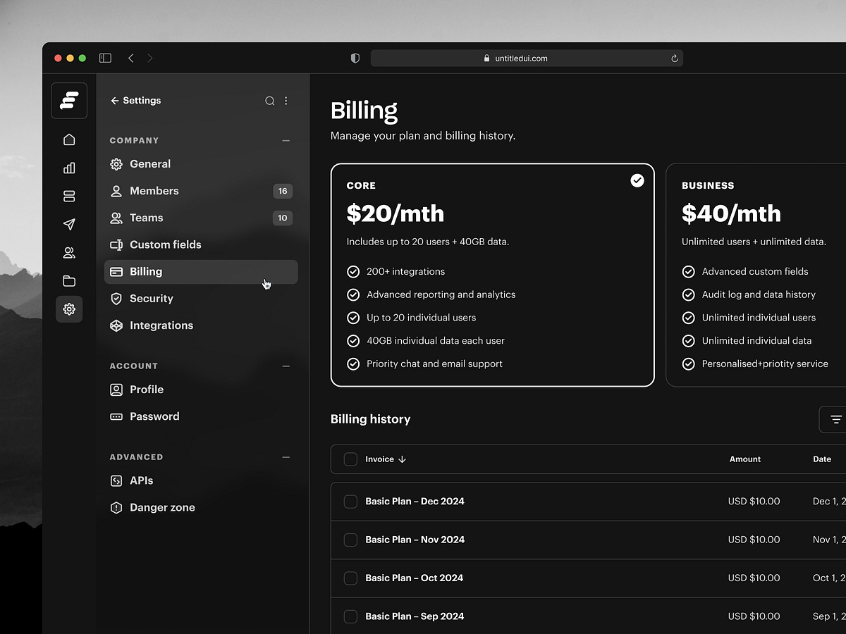 Dual-tier sidebar navigation — Untitled UI by Jordan Hughes® on Dribbble