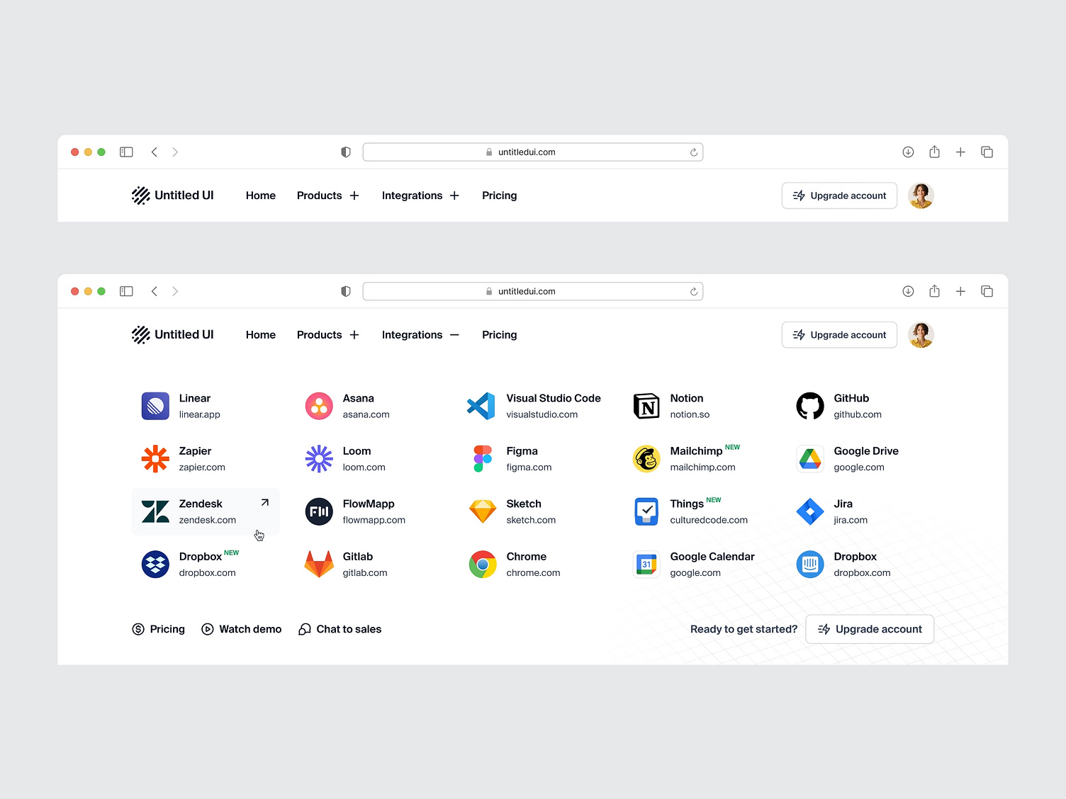 Header navigation — Untitled UI by Jordan Hughes® on Dribbble
