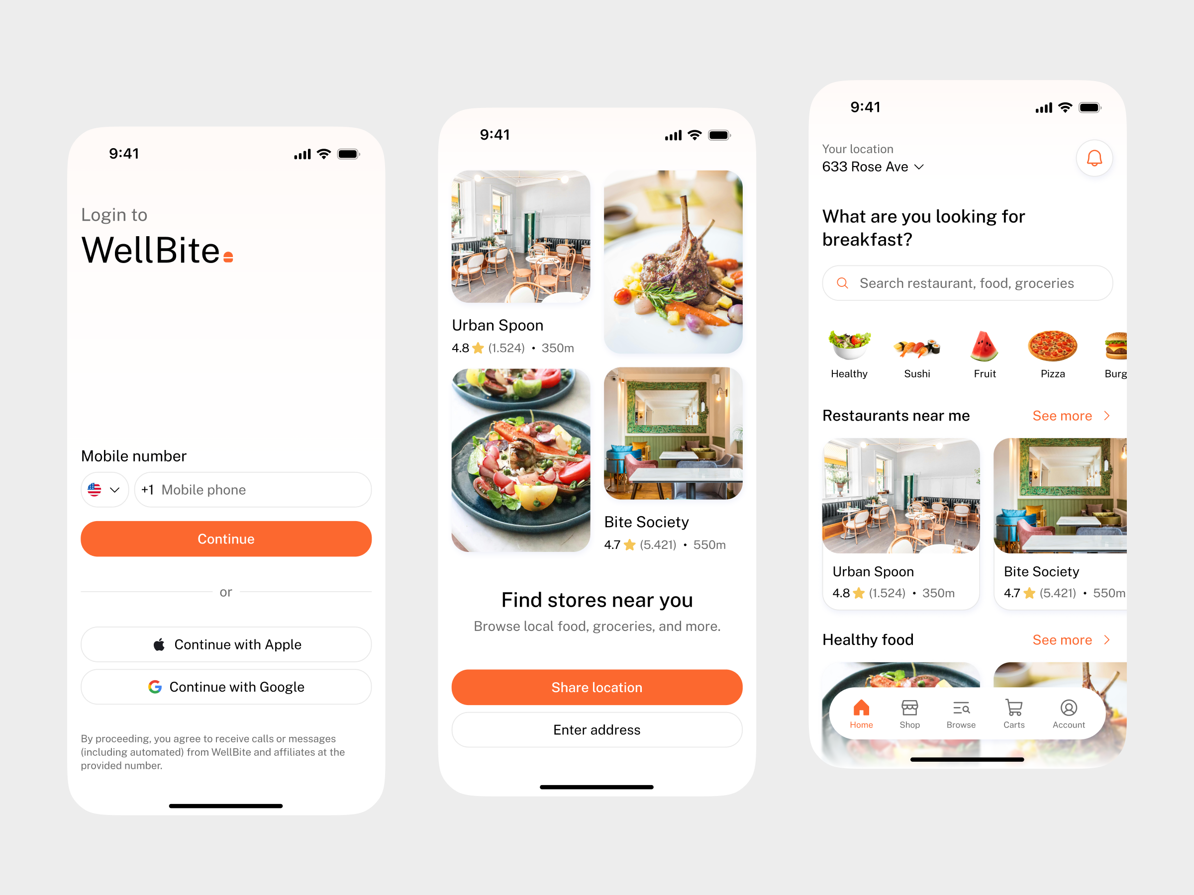 WellBite — Minimalist Food Ordering App by Alvian Teddy Cahya Putra 👨🏻 ...