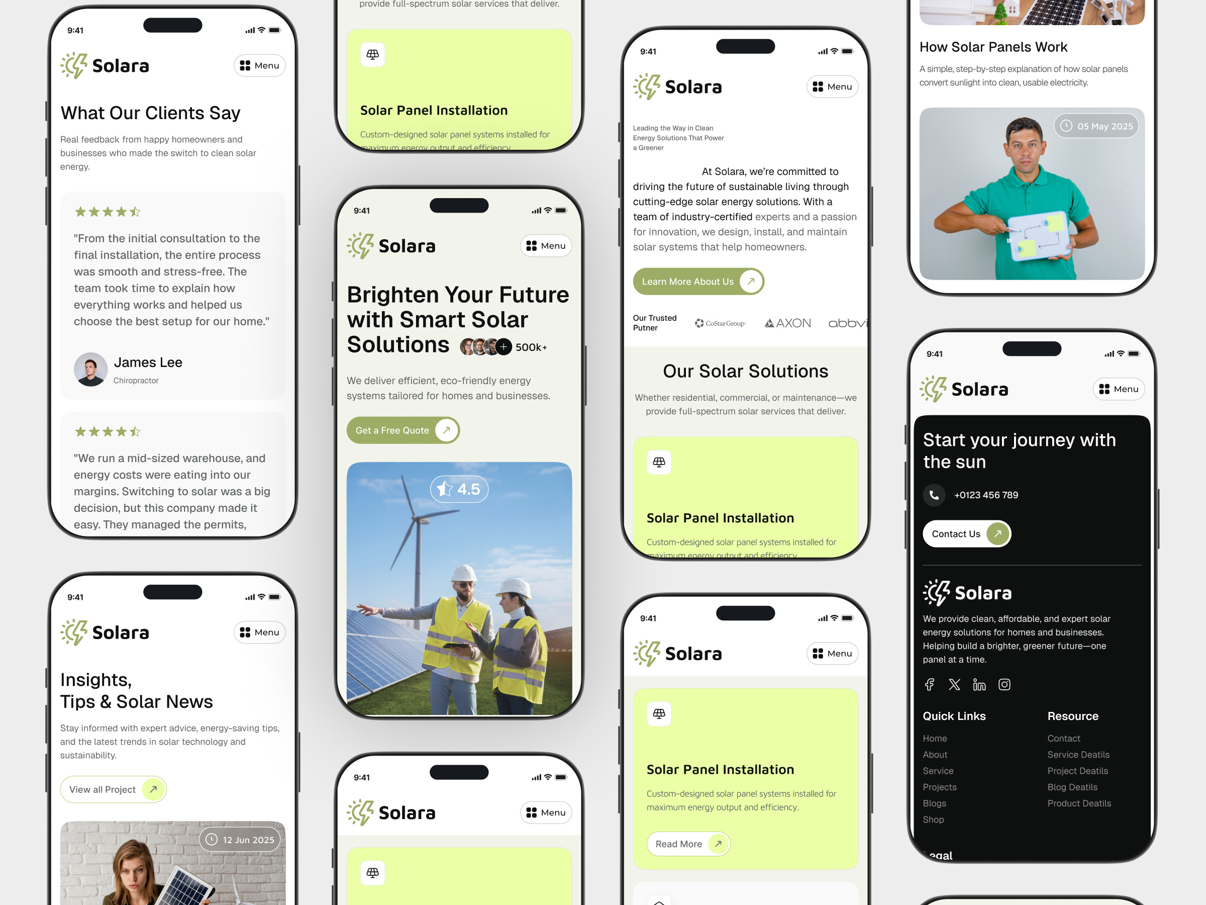 Solar Solutions – Mobile UI Design by Jidan ☾ on Dribbble
