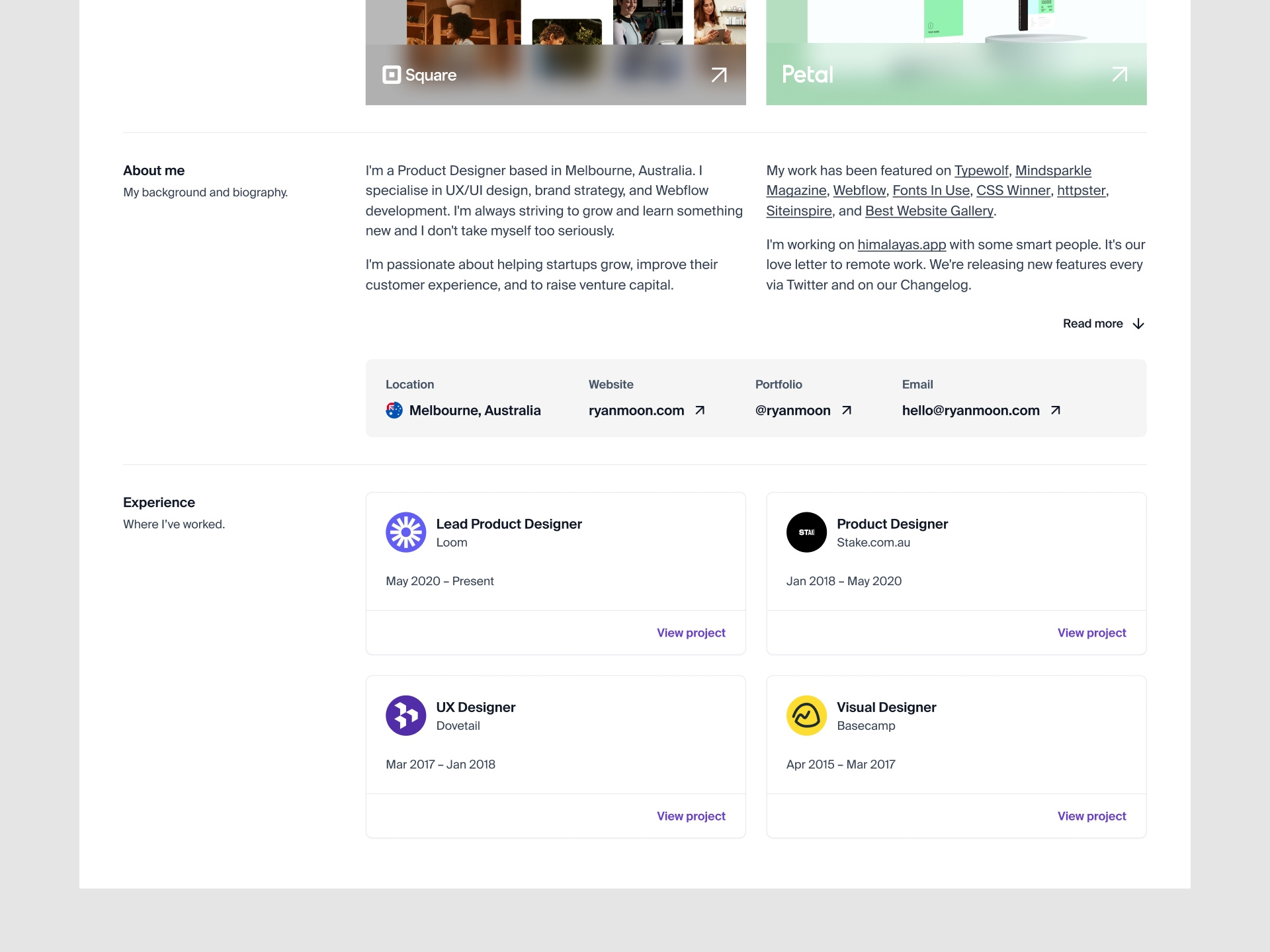 Designer portfolio profile — Untitled UI by Jordan Hughes® on Dribbble