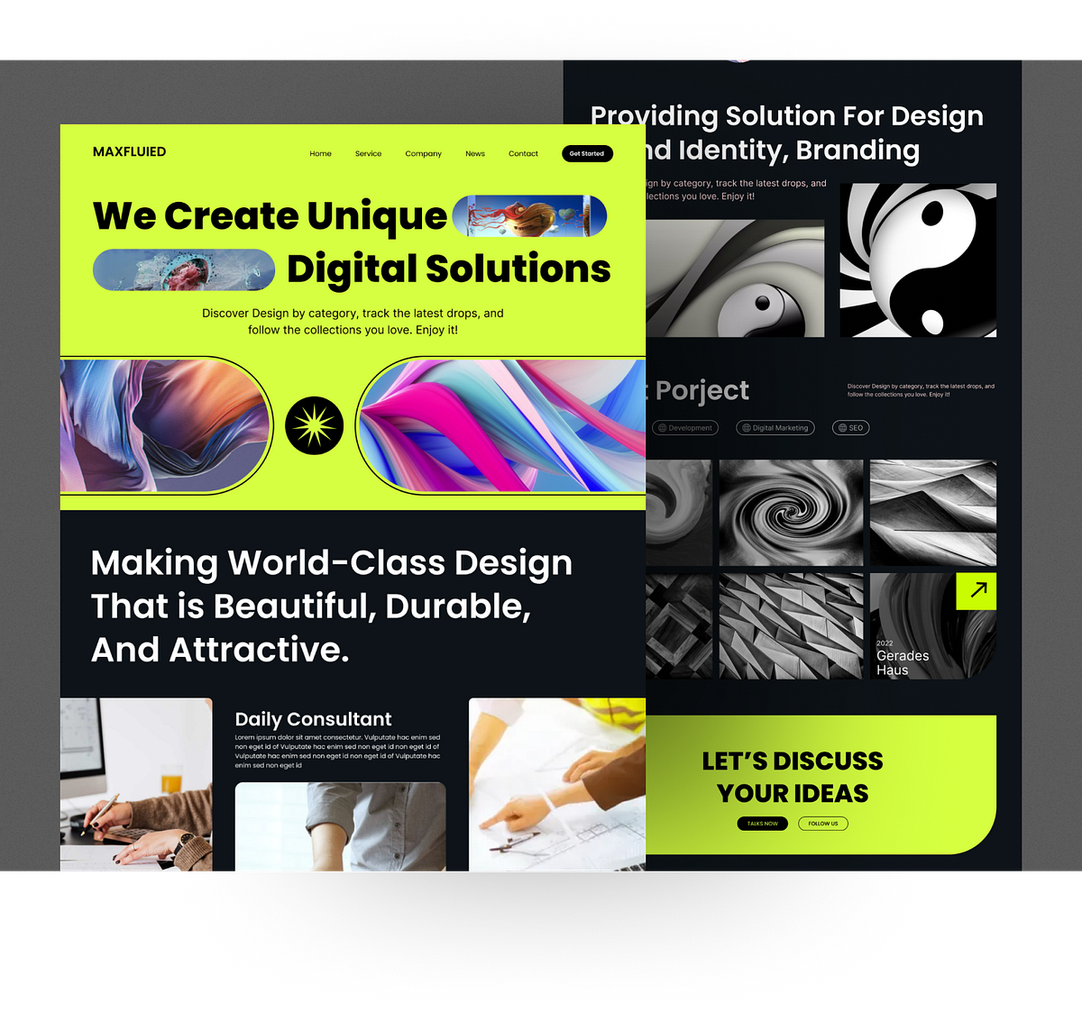Digital Solutions landing page design by Maxfluid on Dribbble