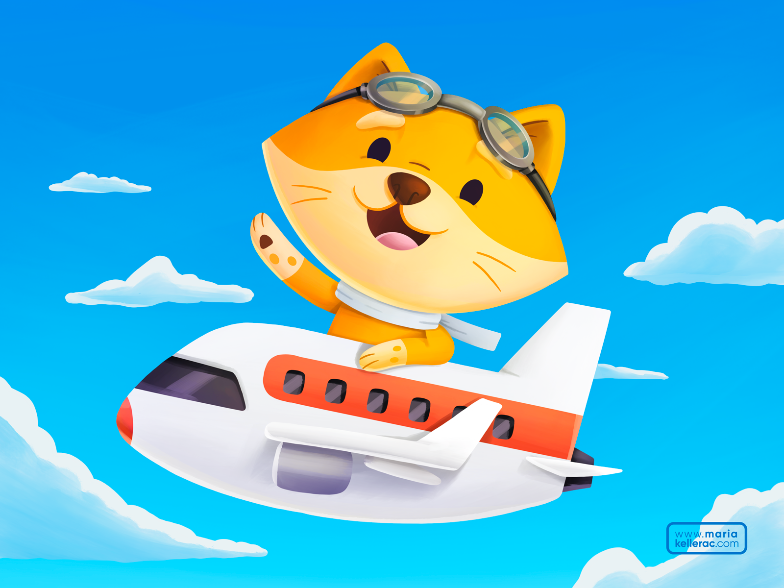 Shiba inu flying by Maria Keller on Dribbble