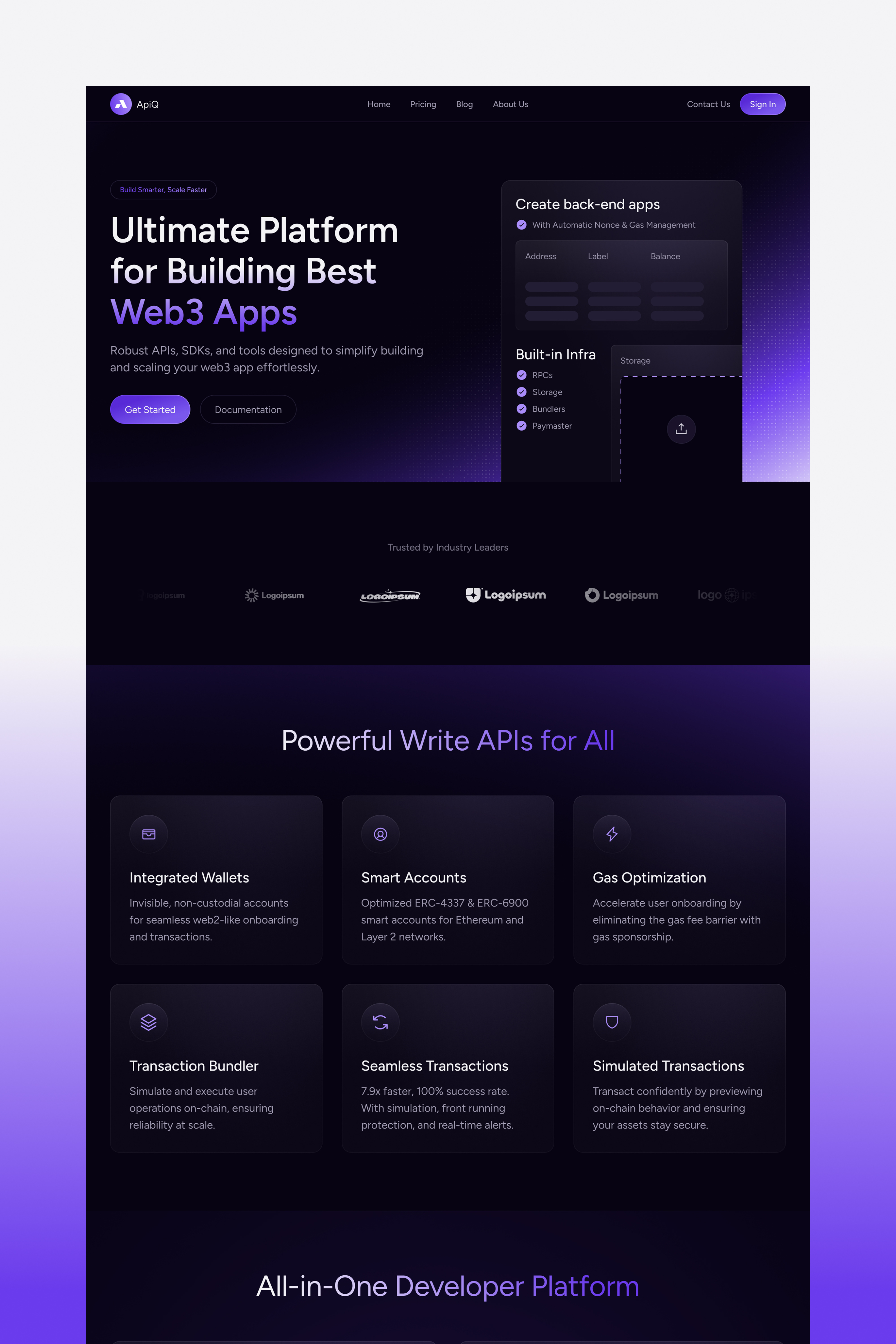 APIQ — Web3 Blockchain Website Framer Template by DiverseKit on Dribbble