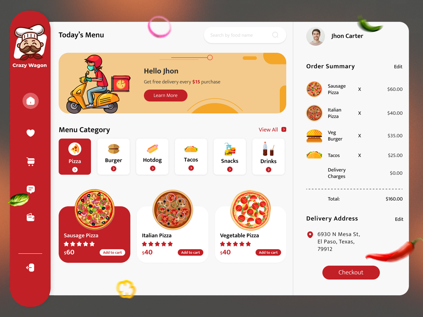 Restaurant Food Ordering Dashboard UI🍜 by aPurple on Dribbble