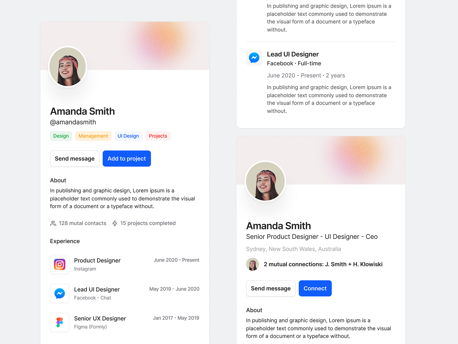 Stratis UI - Sidebar Profile by Monty Hayton on Dribbble