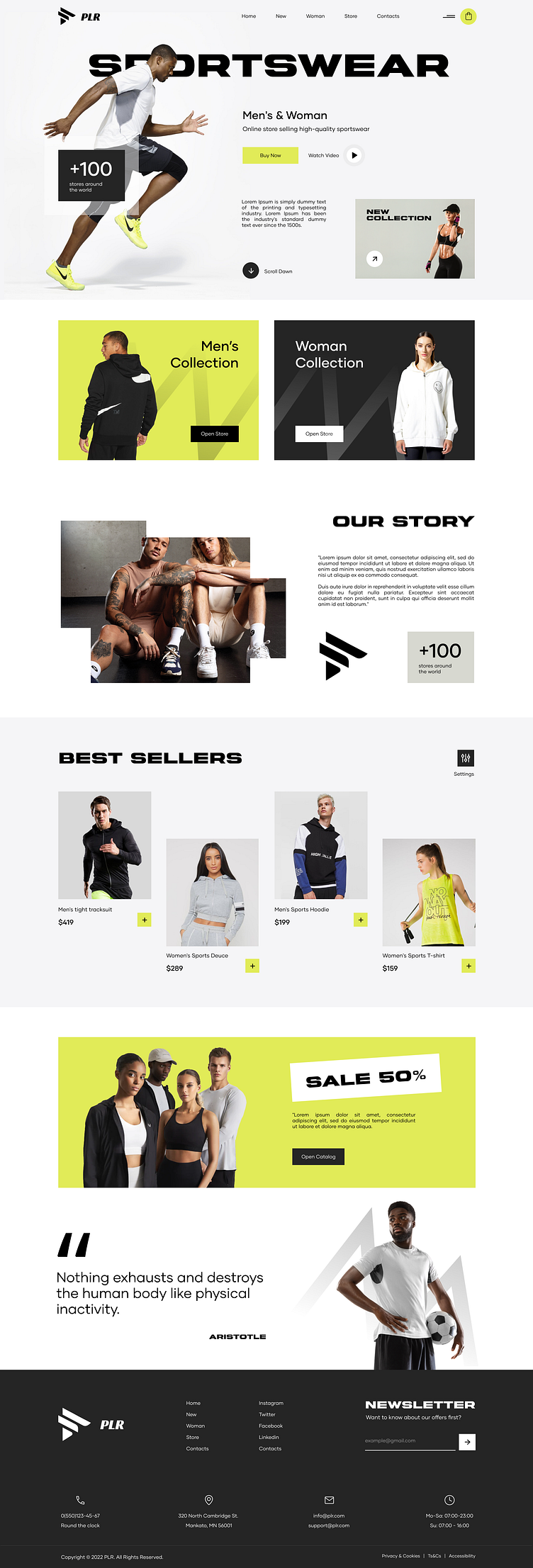 PLR - E-Commerce Web-design for Sports Apparel by Usman A. on Dribbble