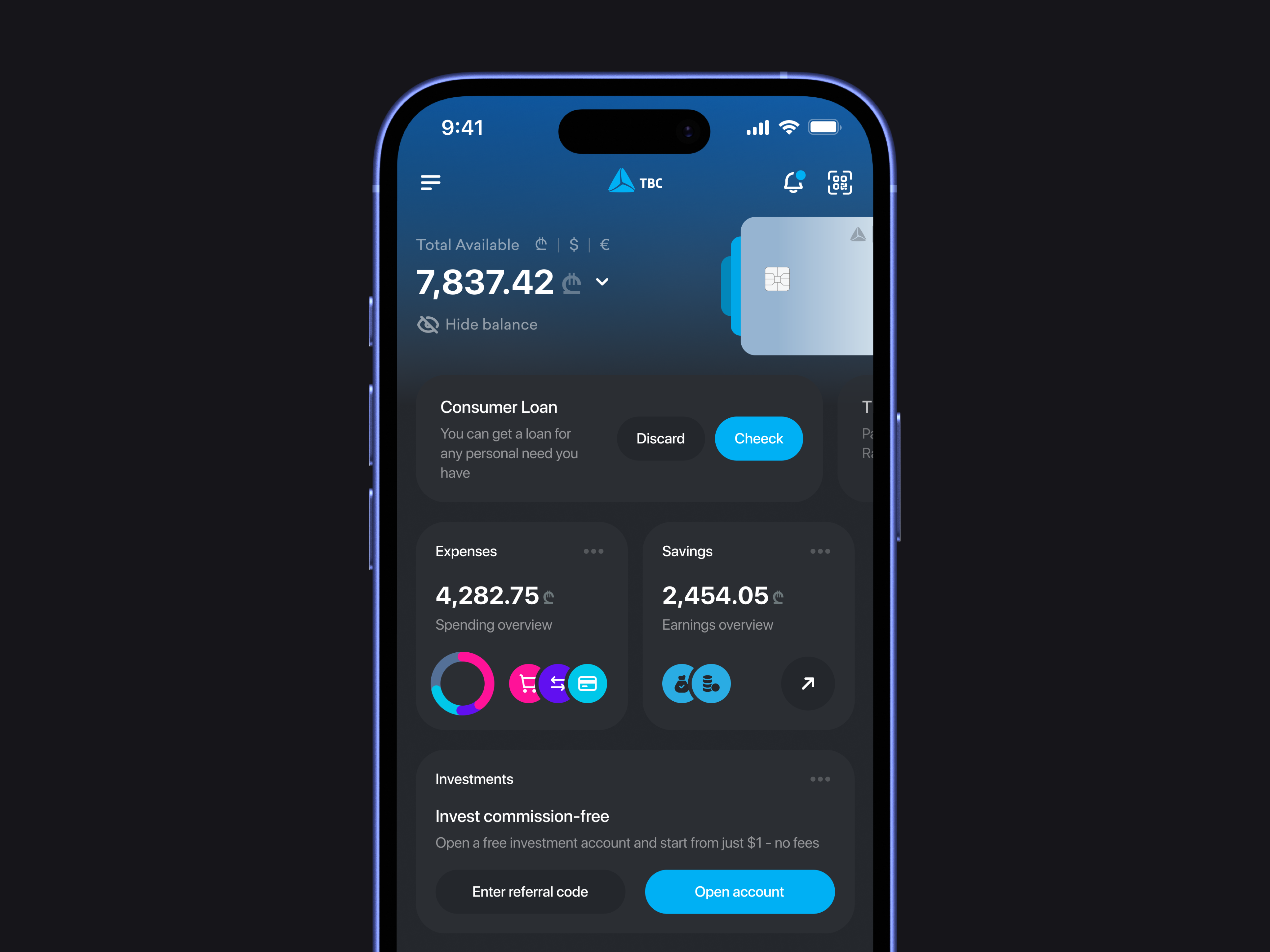 TBC Mobile Bank - Redesign Concept by Beka Barbakadze on Dribbble
