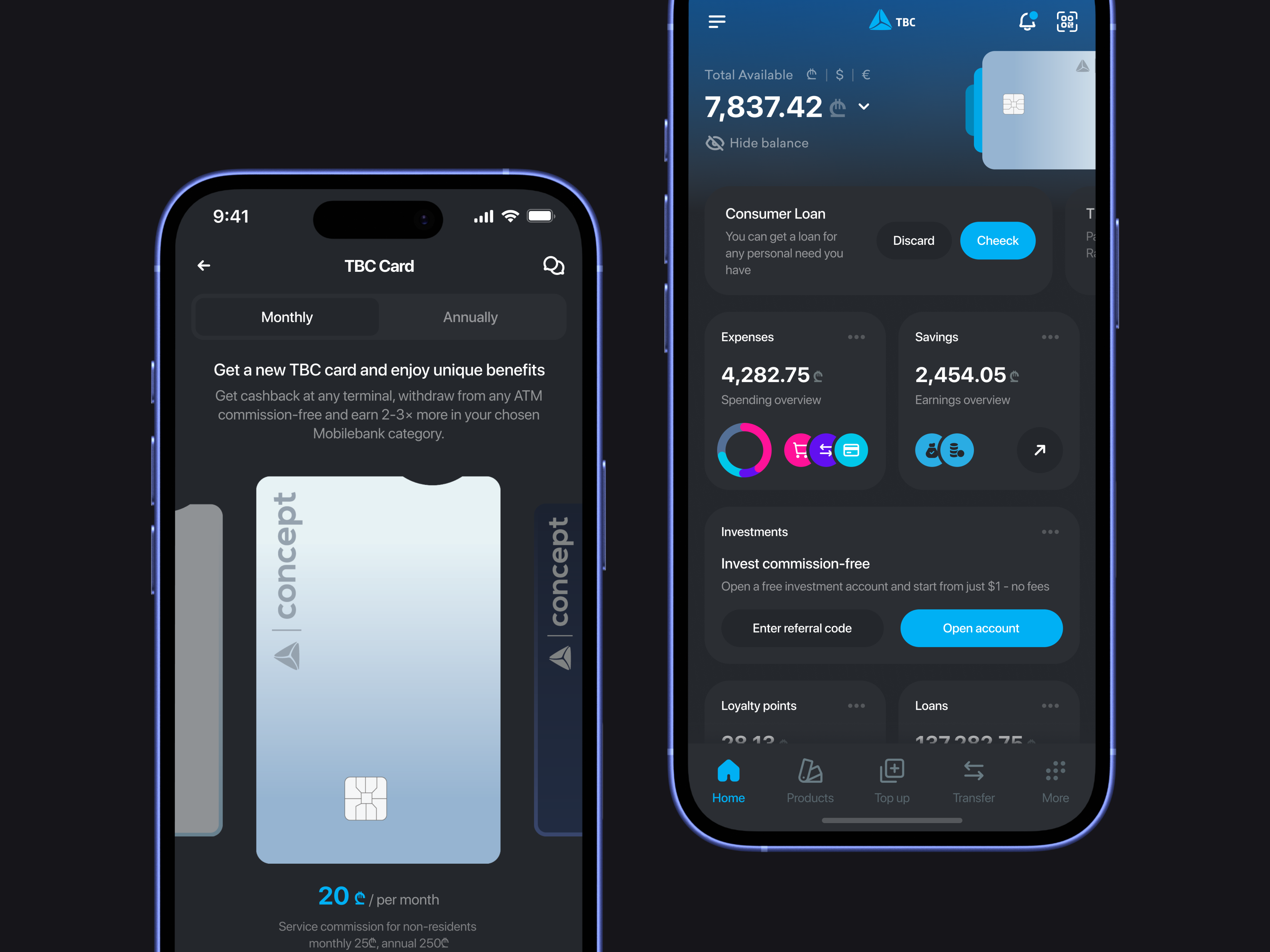 TBC Mobile Bank - Redesign Concept by Beka Barbakadze on Dribbble