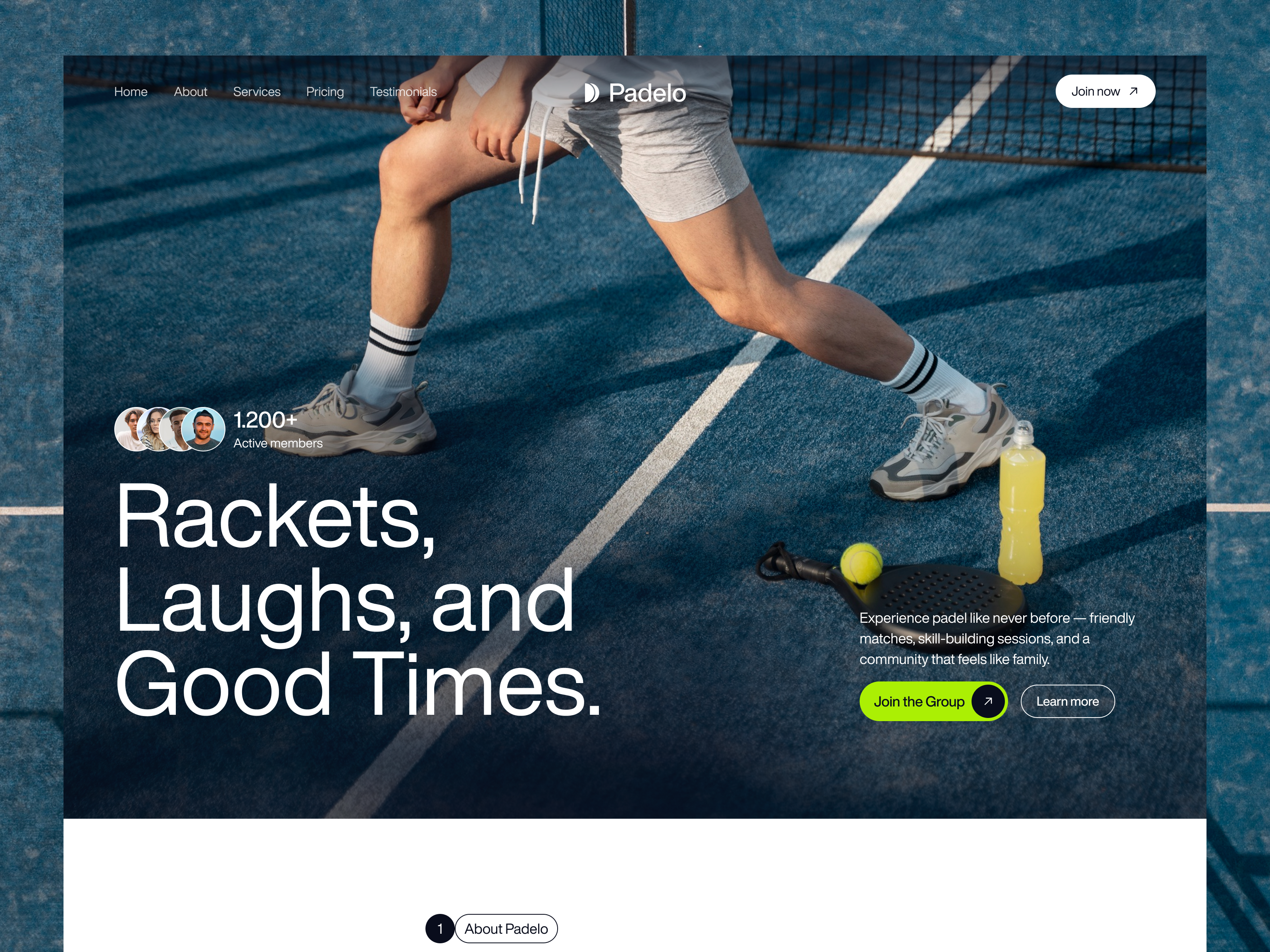 Padelo – Sport Community & Padel Club Landing Page by Vektora Web for ...