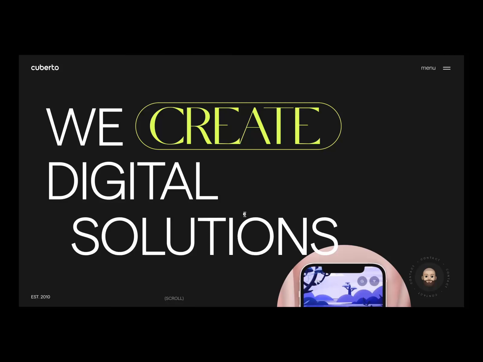 A new portfolio site - hello. by Cuberto on Dribbble