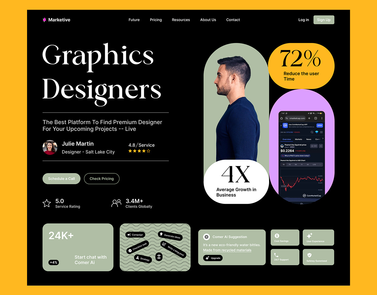 Hero section design by Fahim ahmed ome on Dribbble