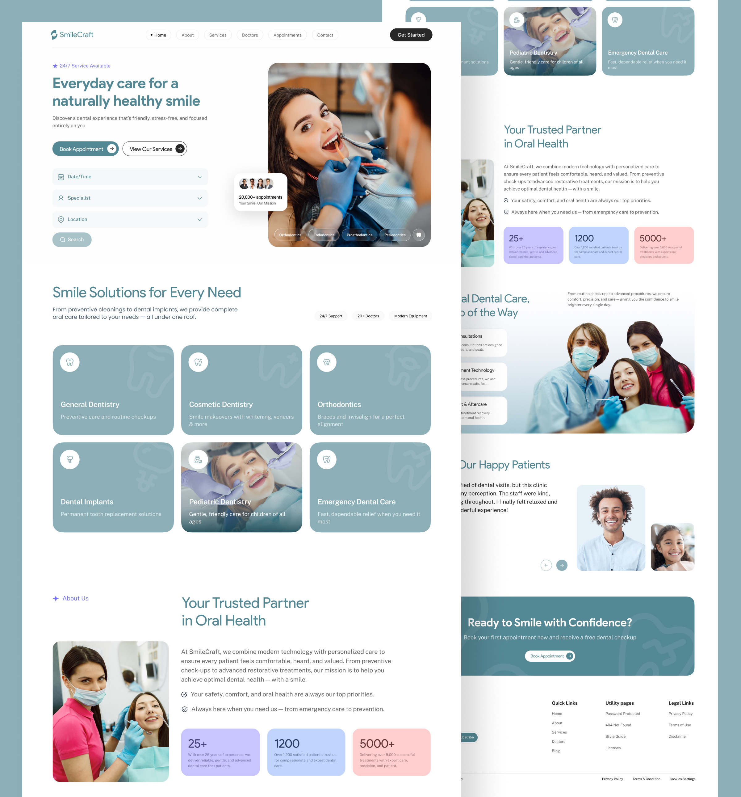SmileCraft - Modern Dental Clinic Website Design - Dental Web by Jabel ...