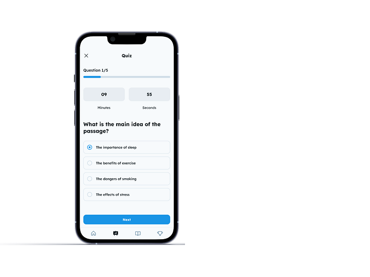 Quiz Interface for Education app by Faith on Dribbble
