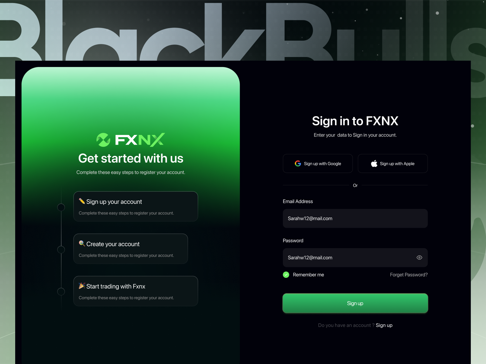 Login form ui design by Black Bulls on Dribbble