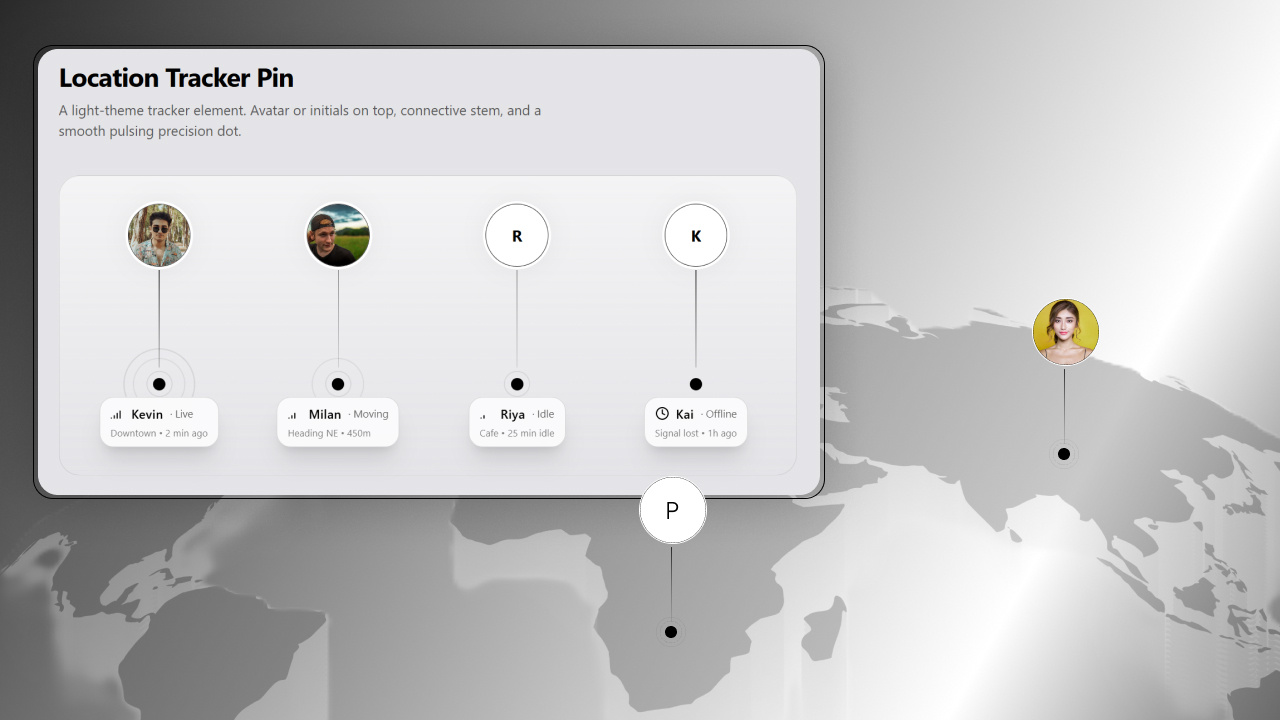 Location Tracker UI designs, themes, templates and downloadable graphic ...