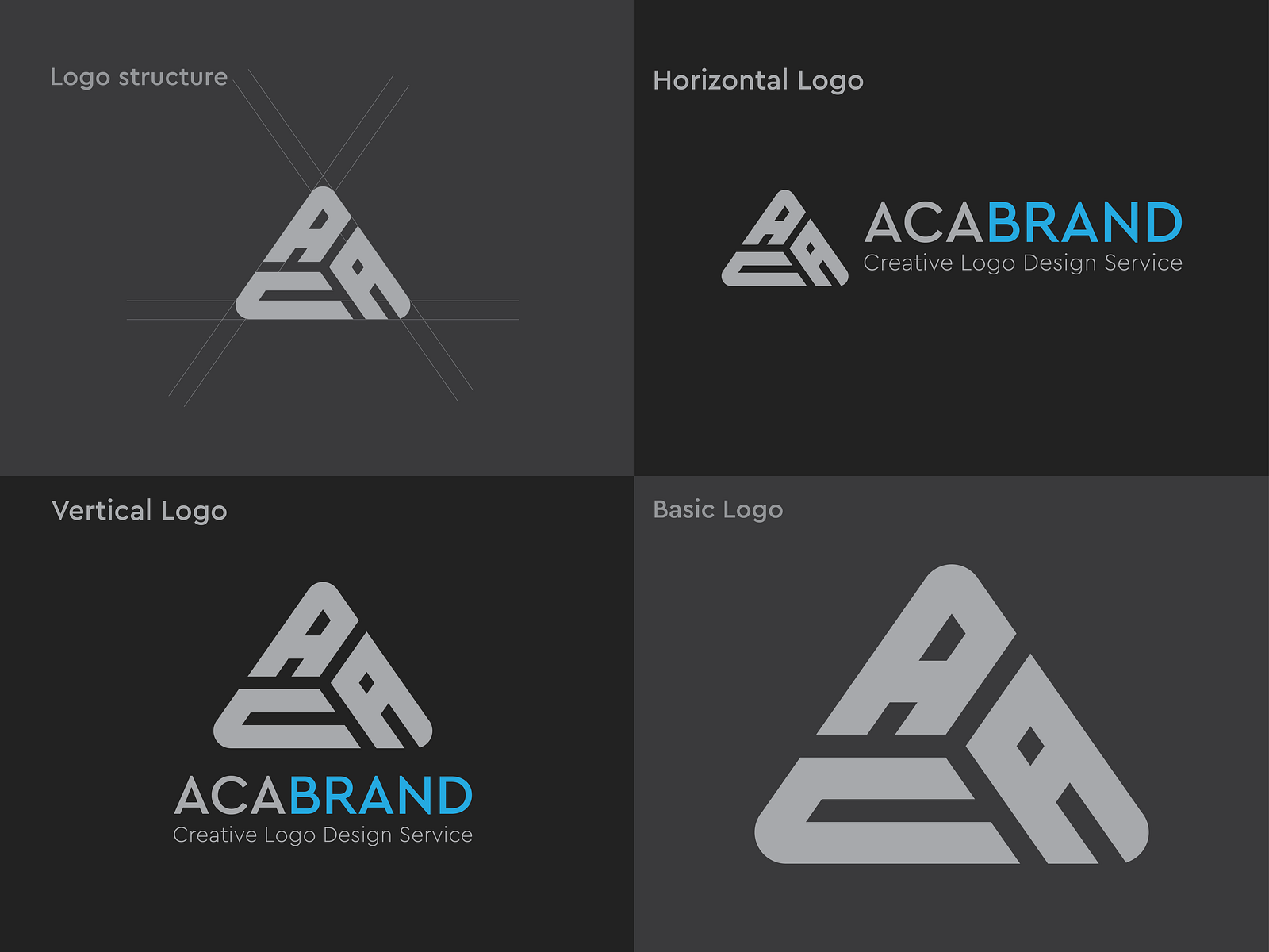 ACA letter logo design by Jayanta Kumar Roy on Dribbble