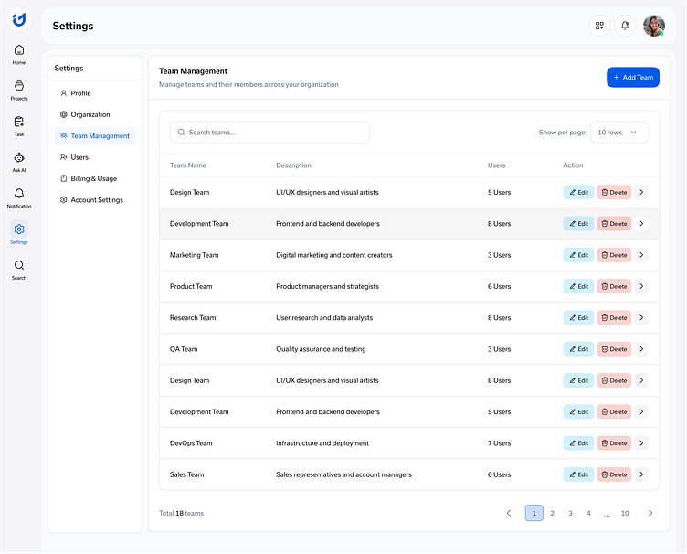 SaaS MVP Dashboard (Billing, AI Chat & Team Management) by Imran Hossen ...