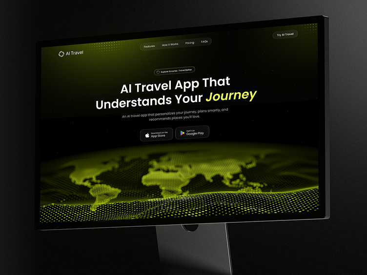 AI Travel Assistant App Landing Page by Imran Jakir on Dribbble