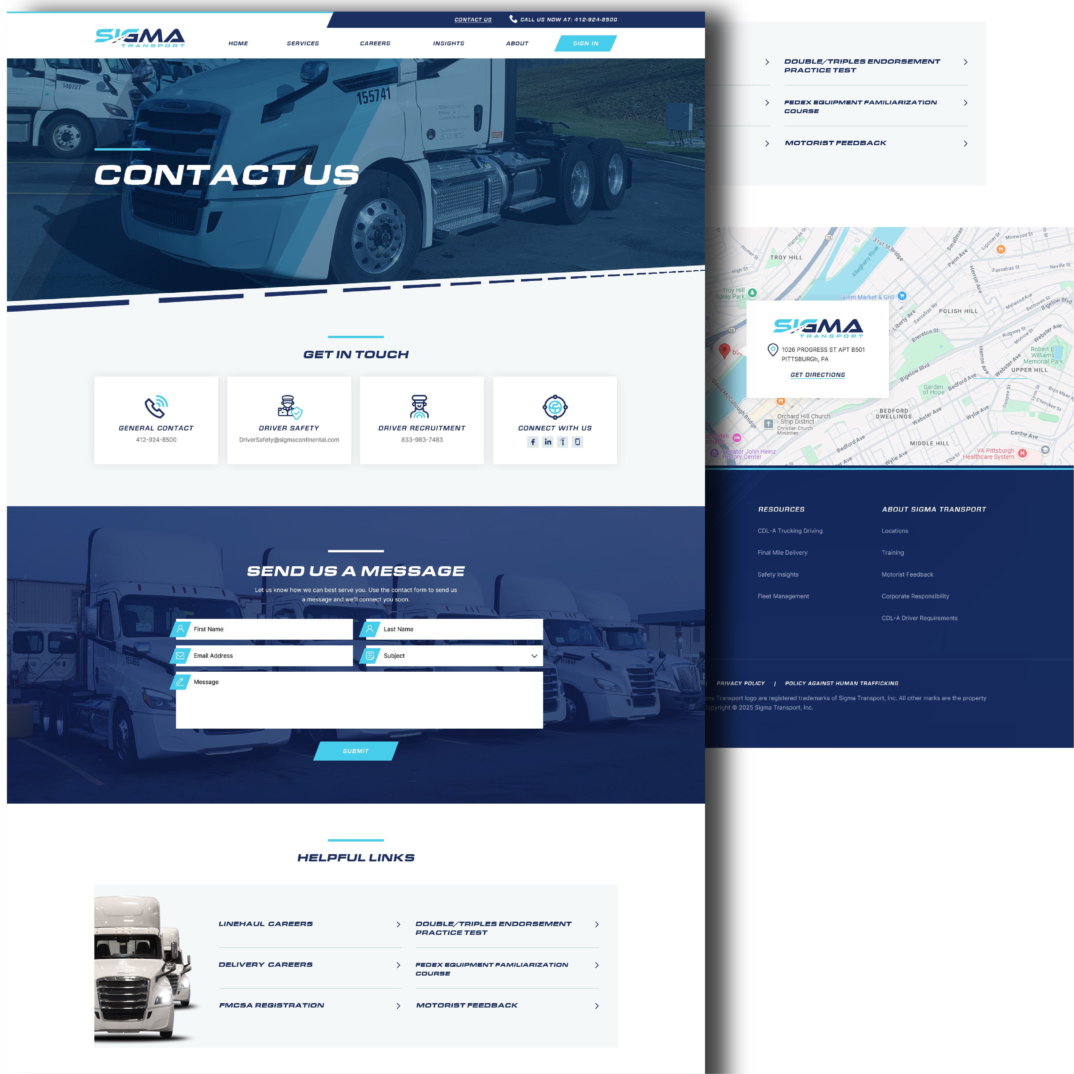 Transport, Logistics, Trucking, Dispatching Website Development by ...