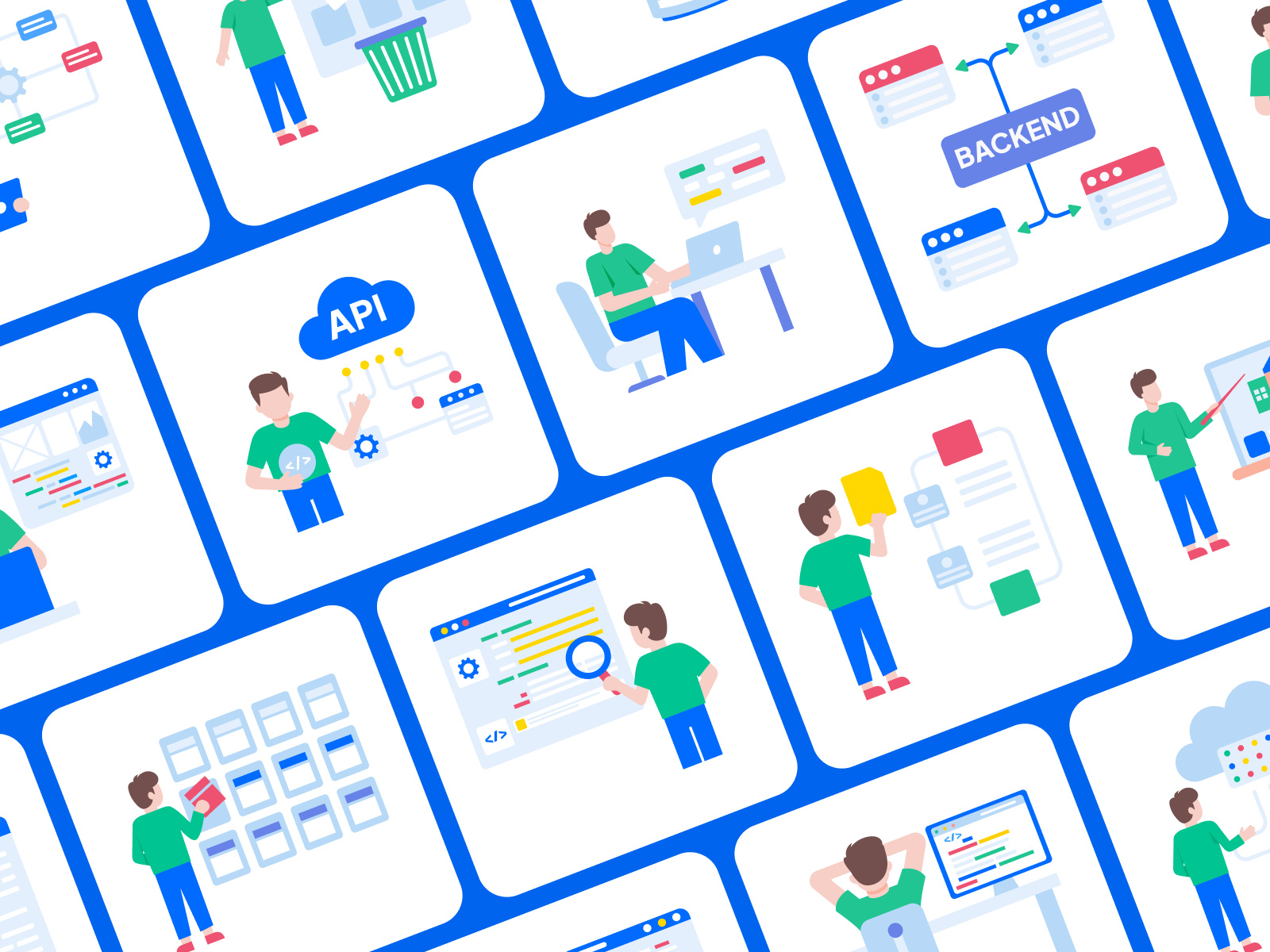 Software Developer Illustration Set by Smashing Stocks on Dribbble