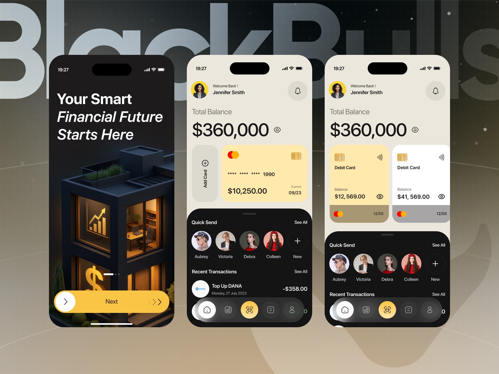 Finance mobile application ui design by Black Bulls on Dribbble