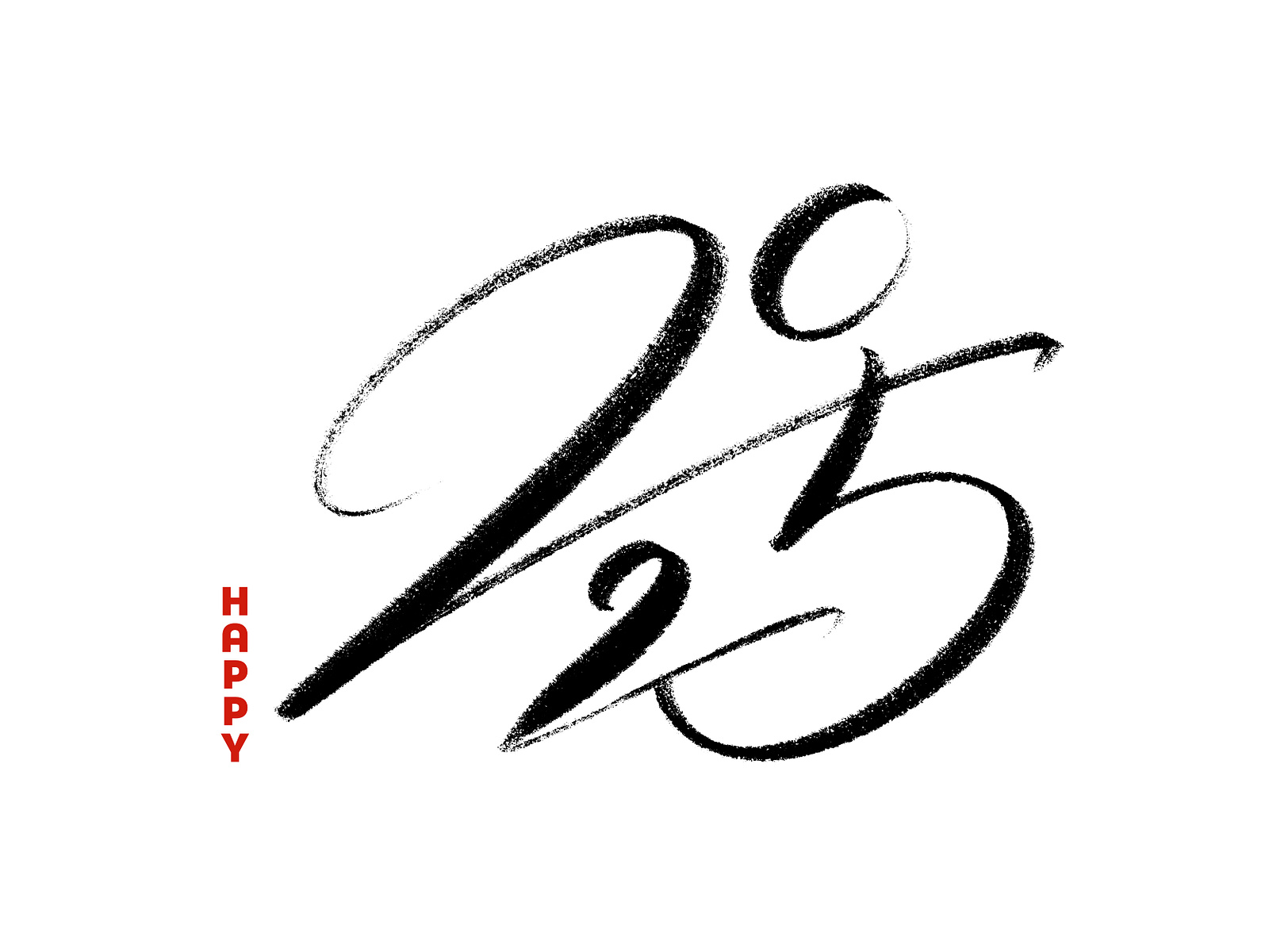 artistic inscription happy 2025 in oriental calligraphy style by ...