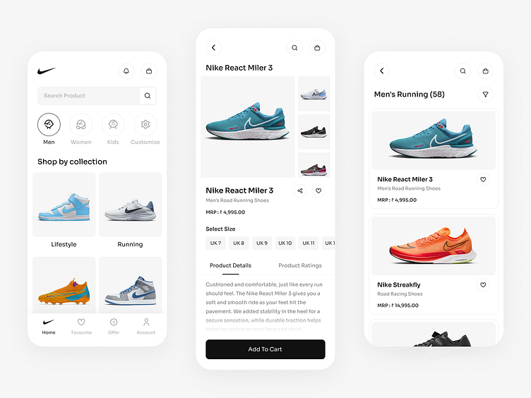 Nike Mobile App by TecOrb Technologies ™ on Dribbble