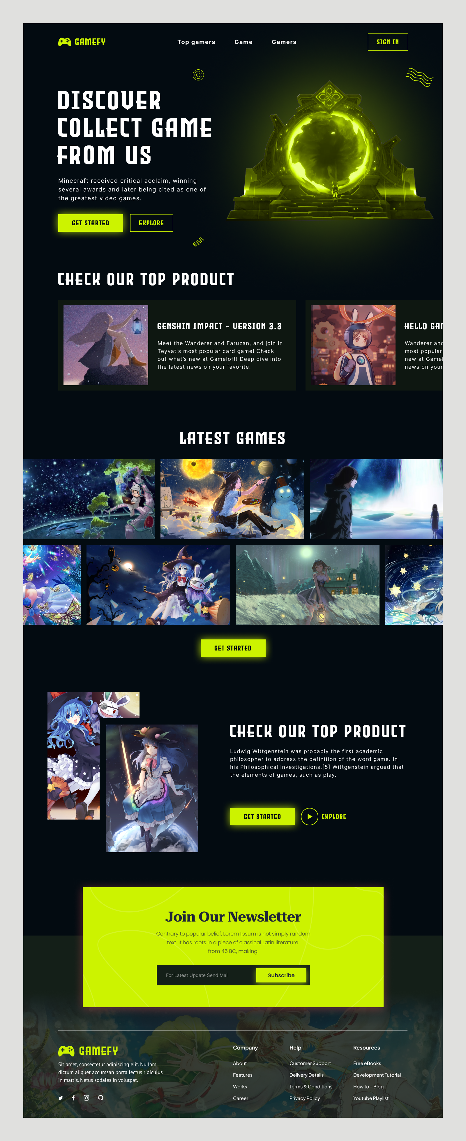 Gamefy: Gaming Website Landing Page by FalconThought for FalconThought ...