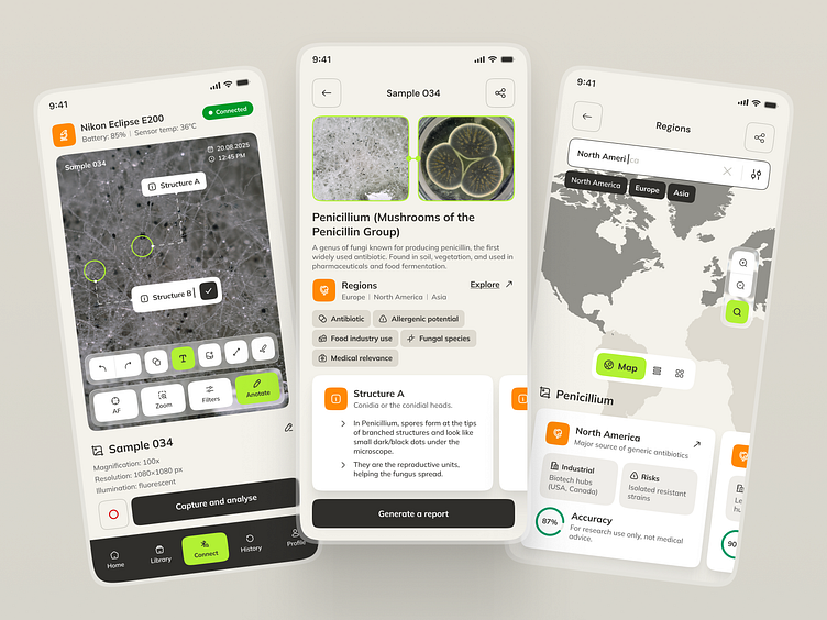 Smart lab app – AI microscope integration by Kateryna Shevchenko for ...