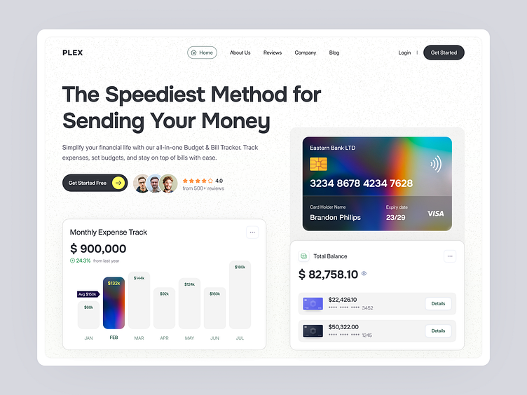 Plex - Finance Landing Page Header Exploration by Muhsin on Dribbble