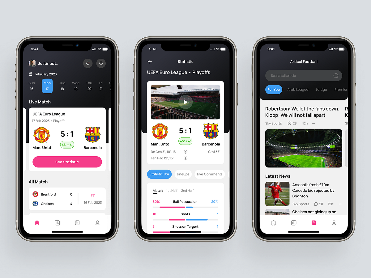 Browse thousands of Sports App UI images for design inspiration | Dribbble