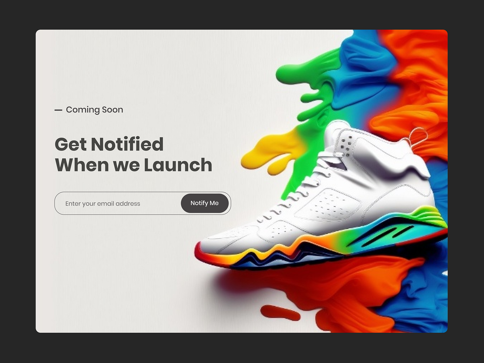 Coming Soon - Sneakers Website by Pulleh Bhatia on Dribbble