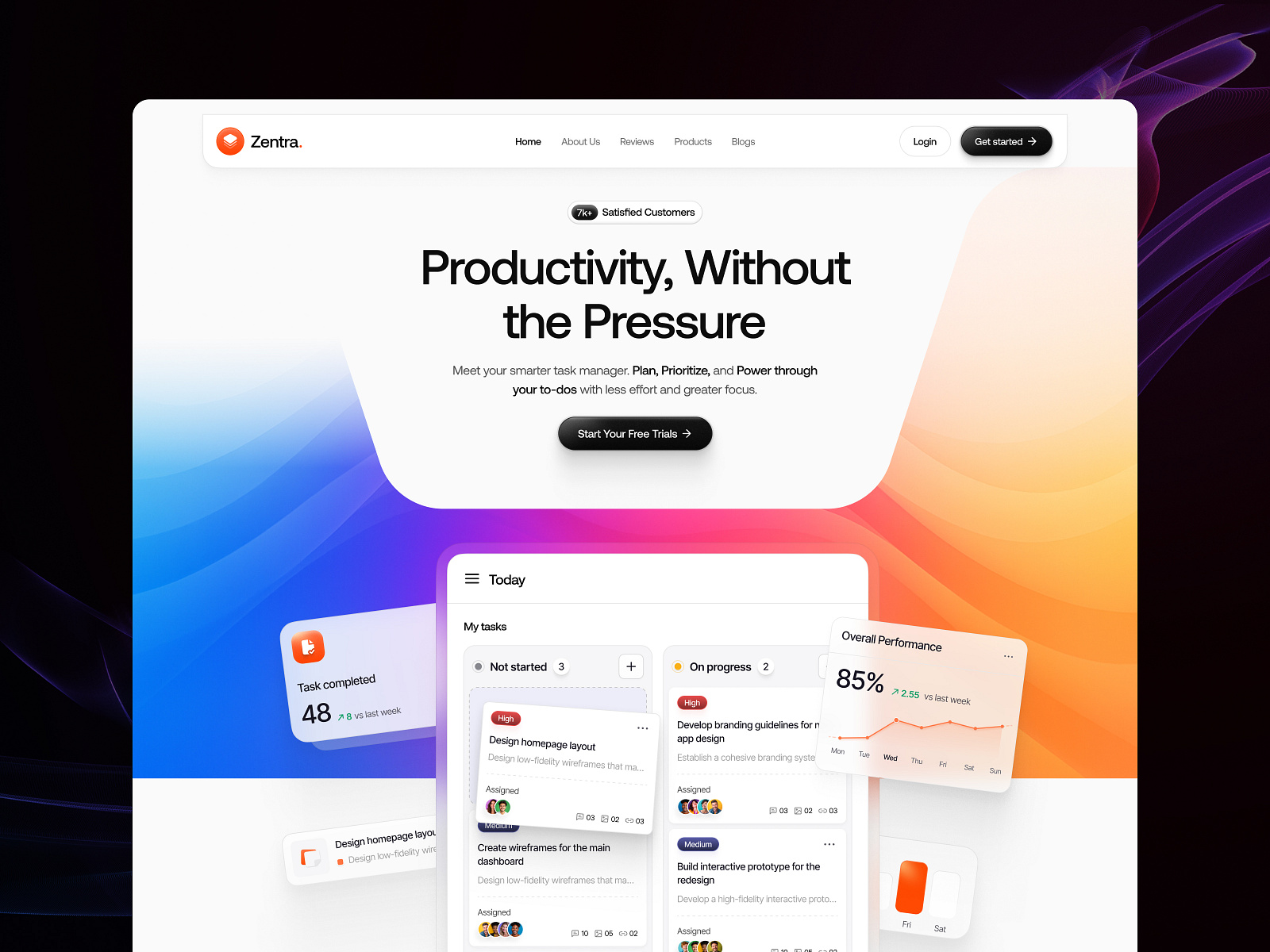 Task Management - Hero Section by Ajendra Sutariya on Dribbble