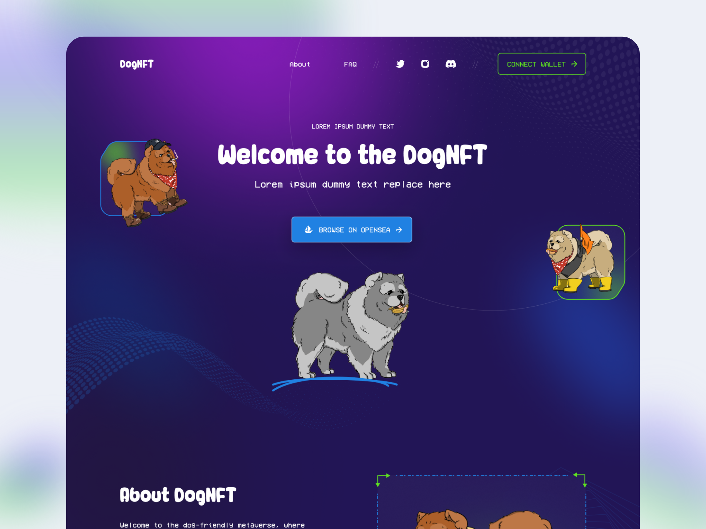 Dog NFT Homepage Design by Ibrahim Emran on Dribbble